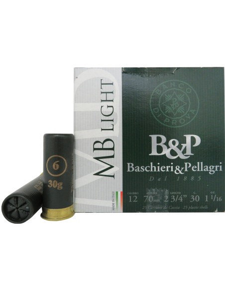 Cartucce Baschieri e Pellagri MB Light cal. 12/70 30 g piombo 6