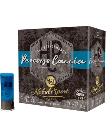 Cartucce Nobel percorso caccia cal. 12/70 36 g piombo 6